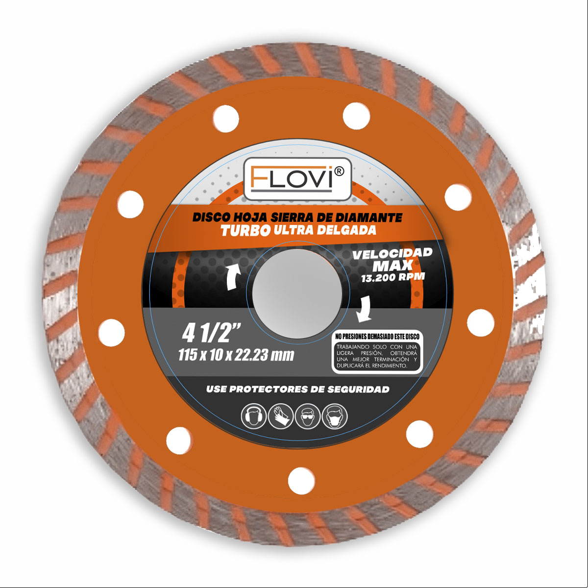 Disco Corte Diamante Turbo 4,5", Marca Flovi | Requeteofertas